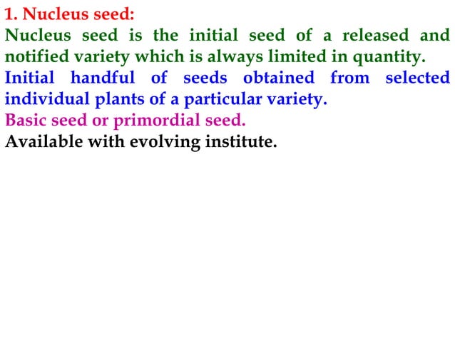 ST- Seed classes-1.ppt gpb different classes of seed | PPT ...