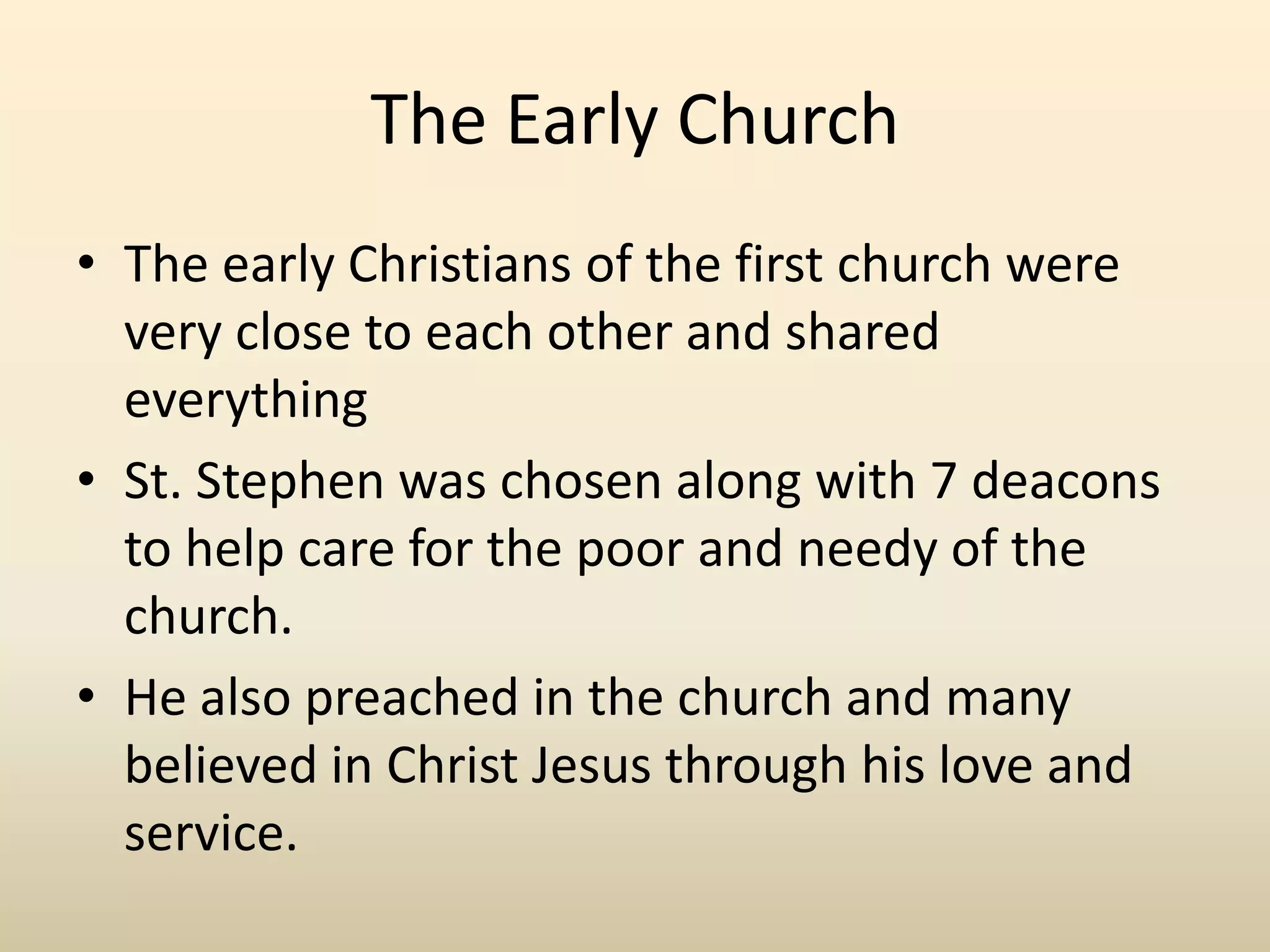 St. Stephen The First Martyr | PPTX