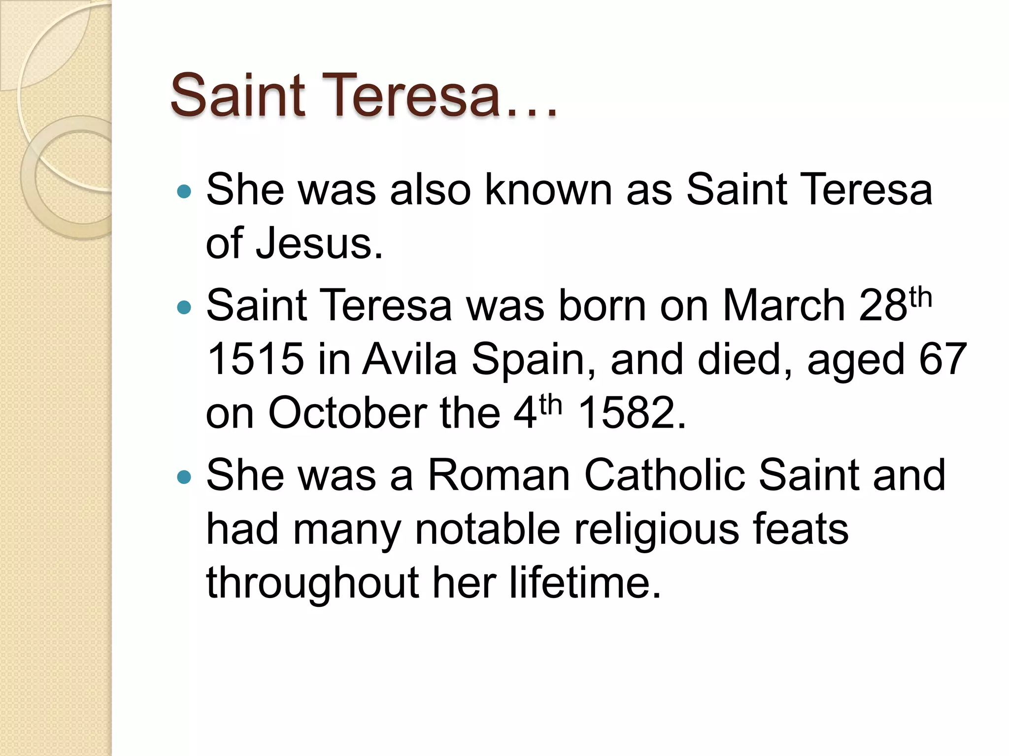 St. teresa of avila | PPTX