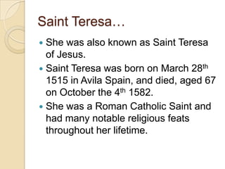 St. teresa of avila | PPTX
