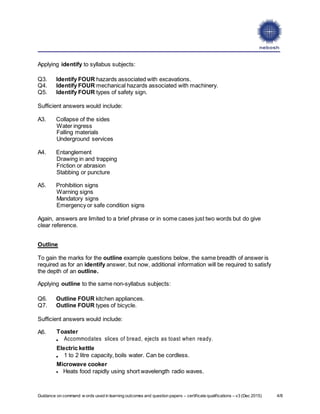 Guidance on command words used in learning outcomes and question papers ...