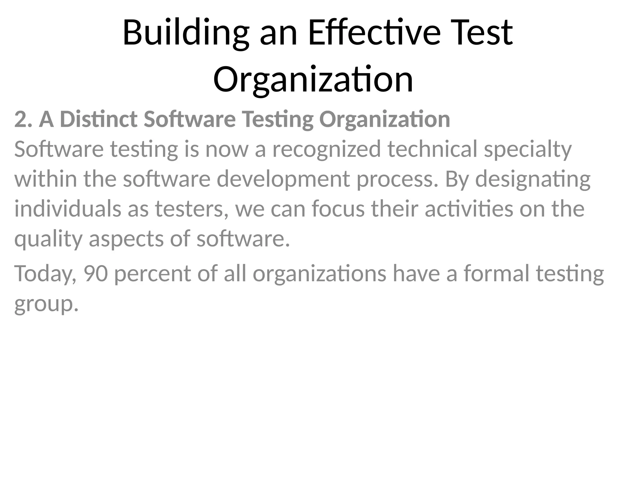 Various organization for Testing Organization | PPTX