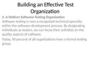 Various organization for Testing Organization | PPTX