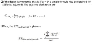ST 319 BIBD lecture notes.pptx | Science