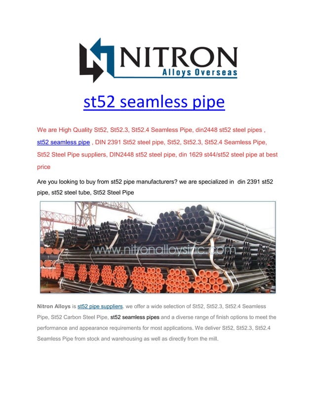 St52 seamless-pipe | PDF