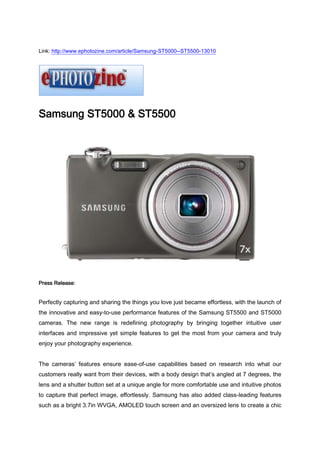 Samsung ST5000 & ST5500 | PDF