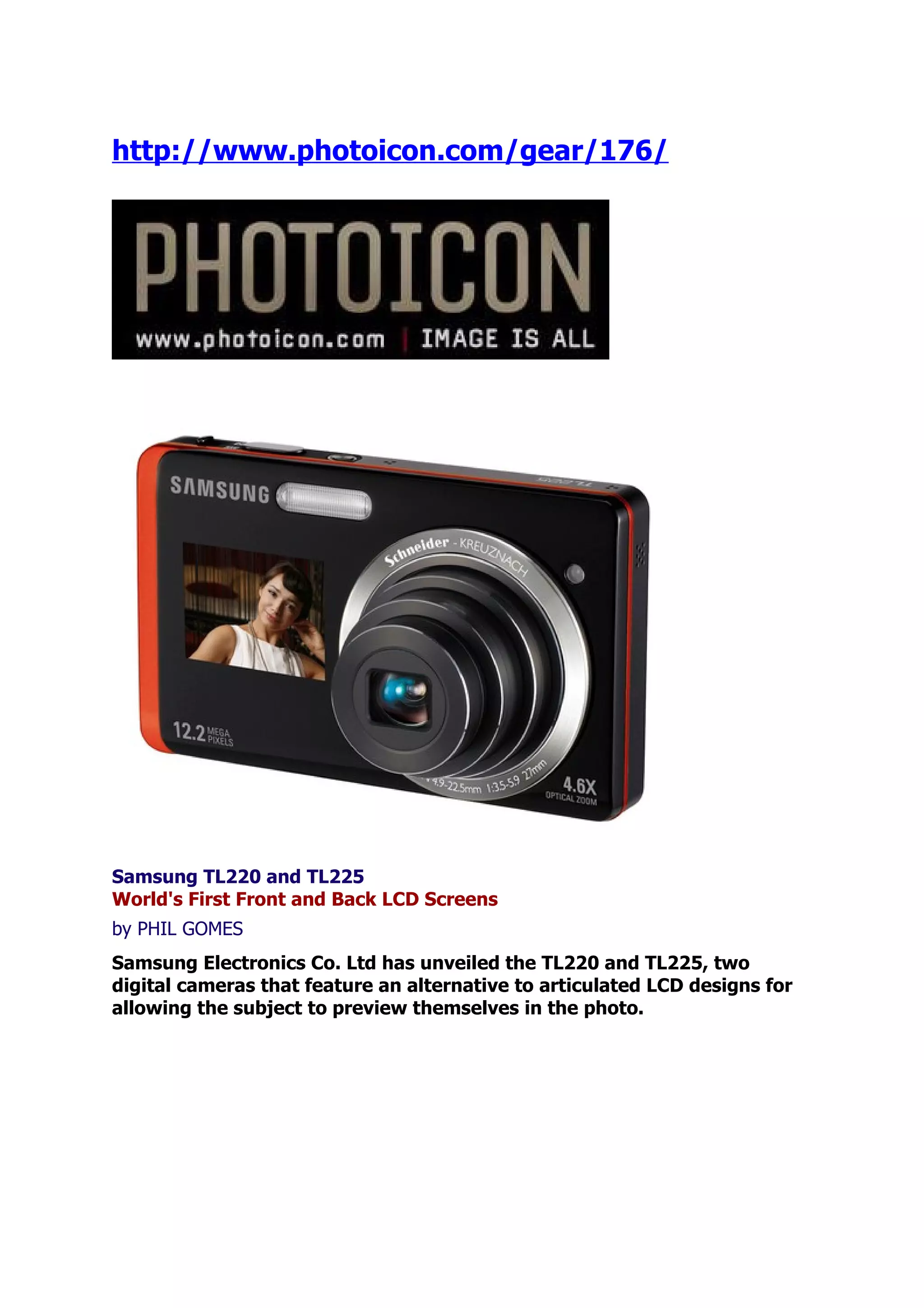 World's First Front and Back LCD Screens | DOC | Cameras and Camcorders ...