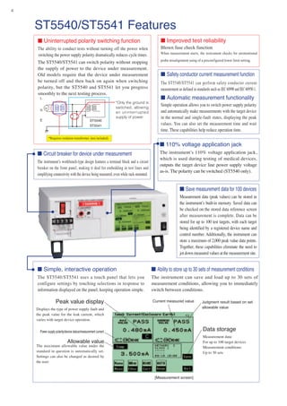 HIOKI Leak Current Tester St5540 distribute by denkei | PDF