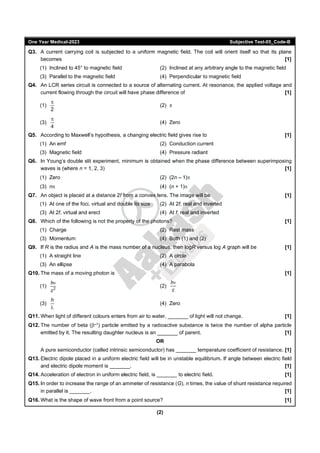 ST 5 OYM CODE B QP.pdf PAPER OS AAKASH INSTITUTE | PDF