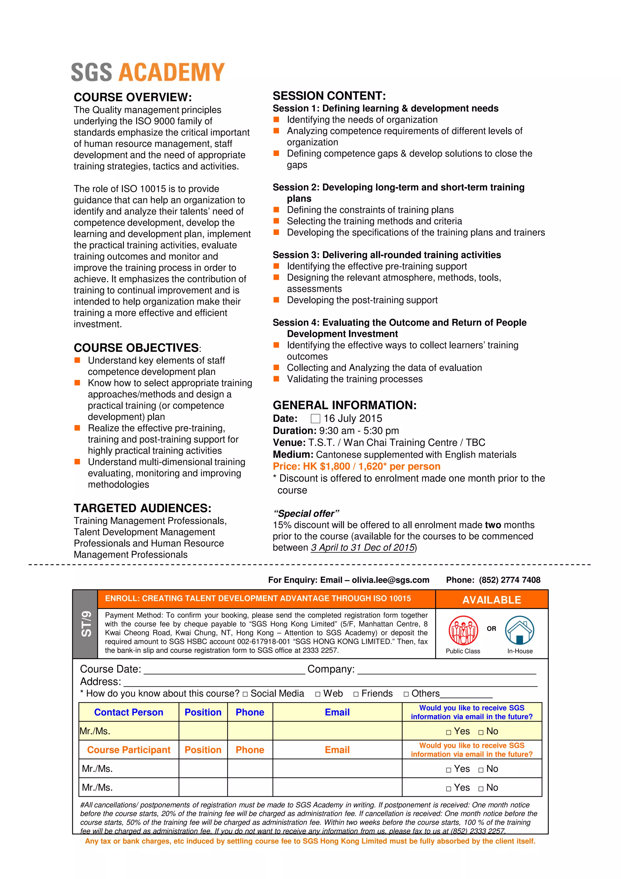 St9 creating talent development advantage through iso 10015 | PDF