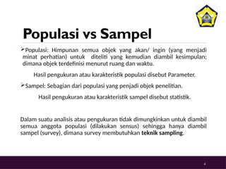 STA-215 Pertemuan 2.pptx teknik sampling pengertian sensus dan survey ...