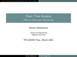 Static Time Analysis | PDF