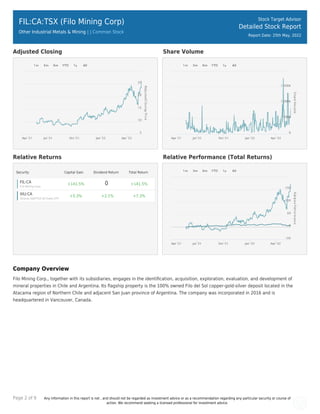 Filo Mining Corp (FIL) Stock Analysis Report | PDF