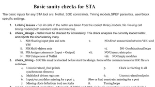 STA details with detailed explanation and complete signoff | PPTX