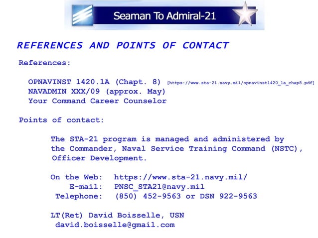 Seaman to Admiral-21 Program | PPT | College Education | Education
