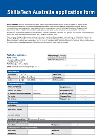 SkillsTech Australia Sta2461 application form | PDF