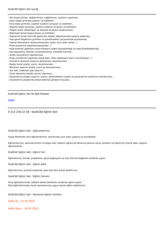 Sta4cad egitim-seti | PDF
