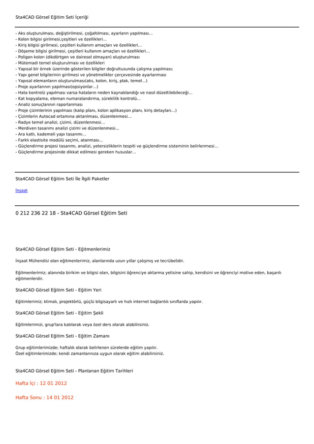 Sta4cad gorsel-egitim-seti | PDF