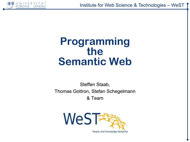 Staab programming thesemanticweb | PDF | Web Design and HTML | Internet