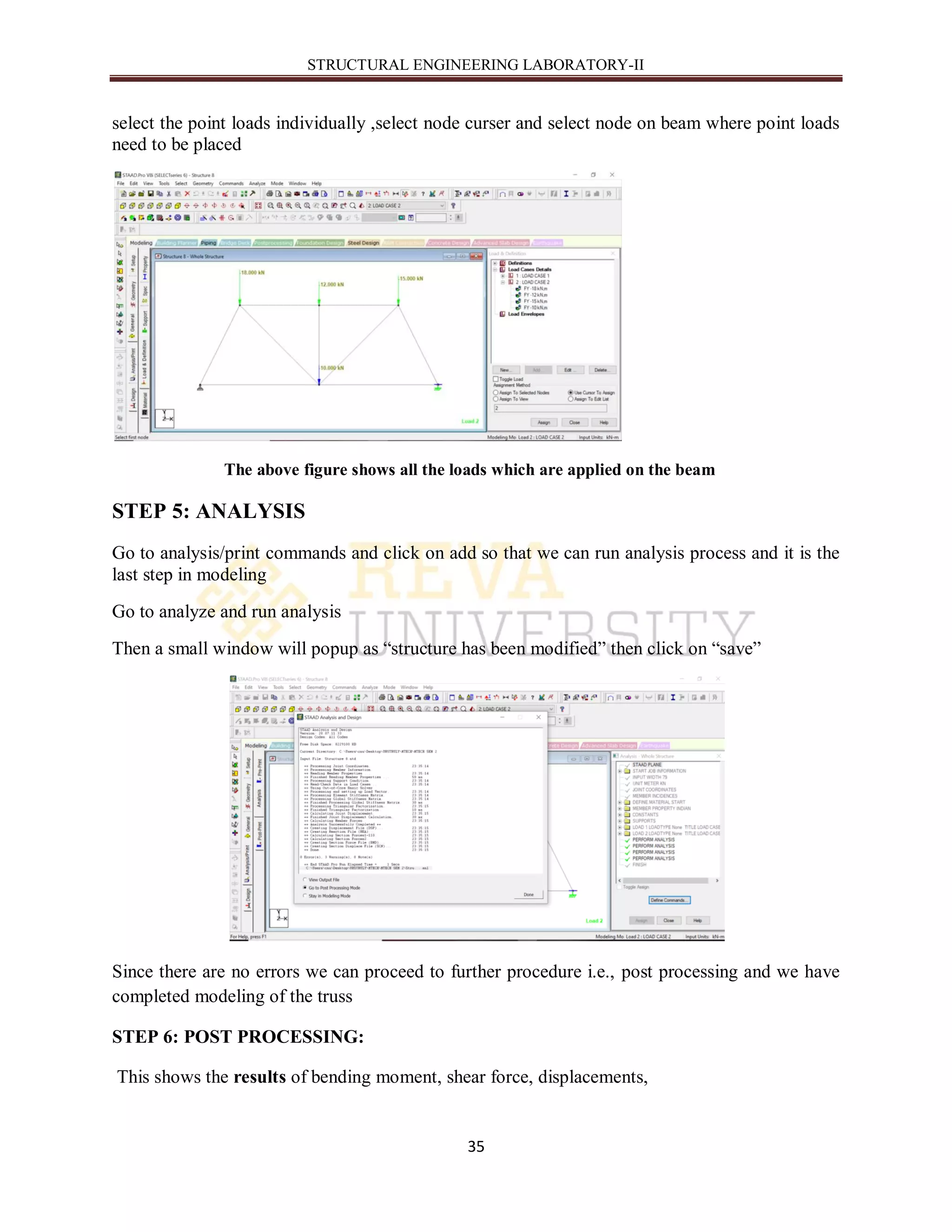 problems on Staad.pro and analysis of a 5 storey building using Etabs | PDF