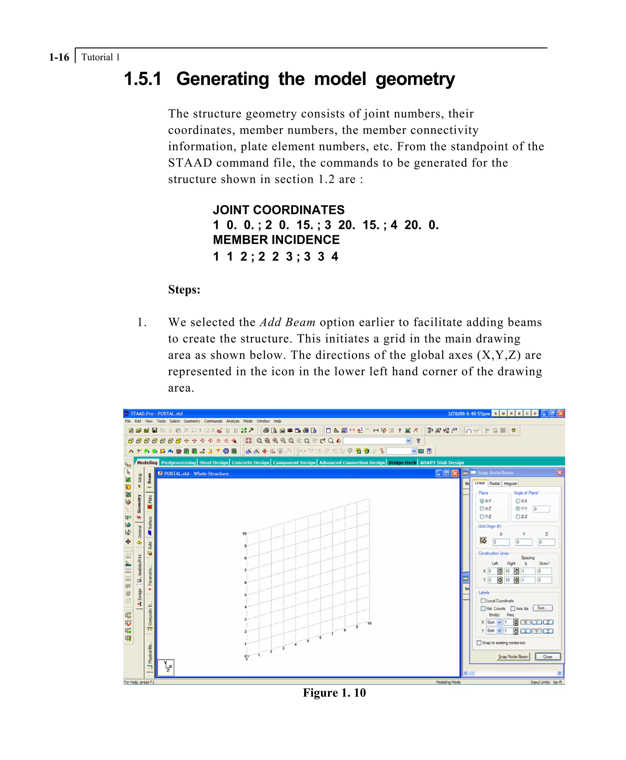 Tutorial Staad-Pro | PDF