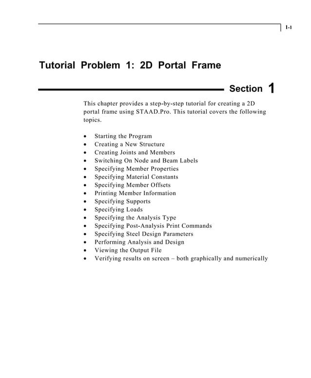 Tutorial Staad-Pro | PDF