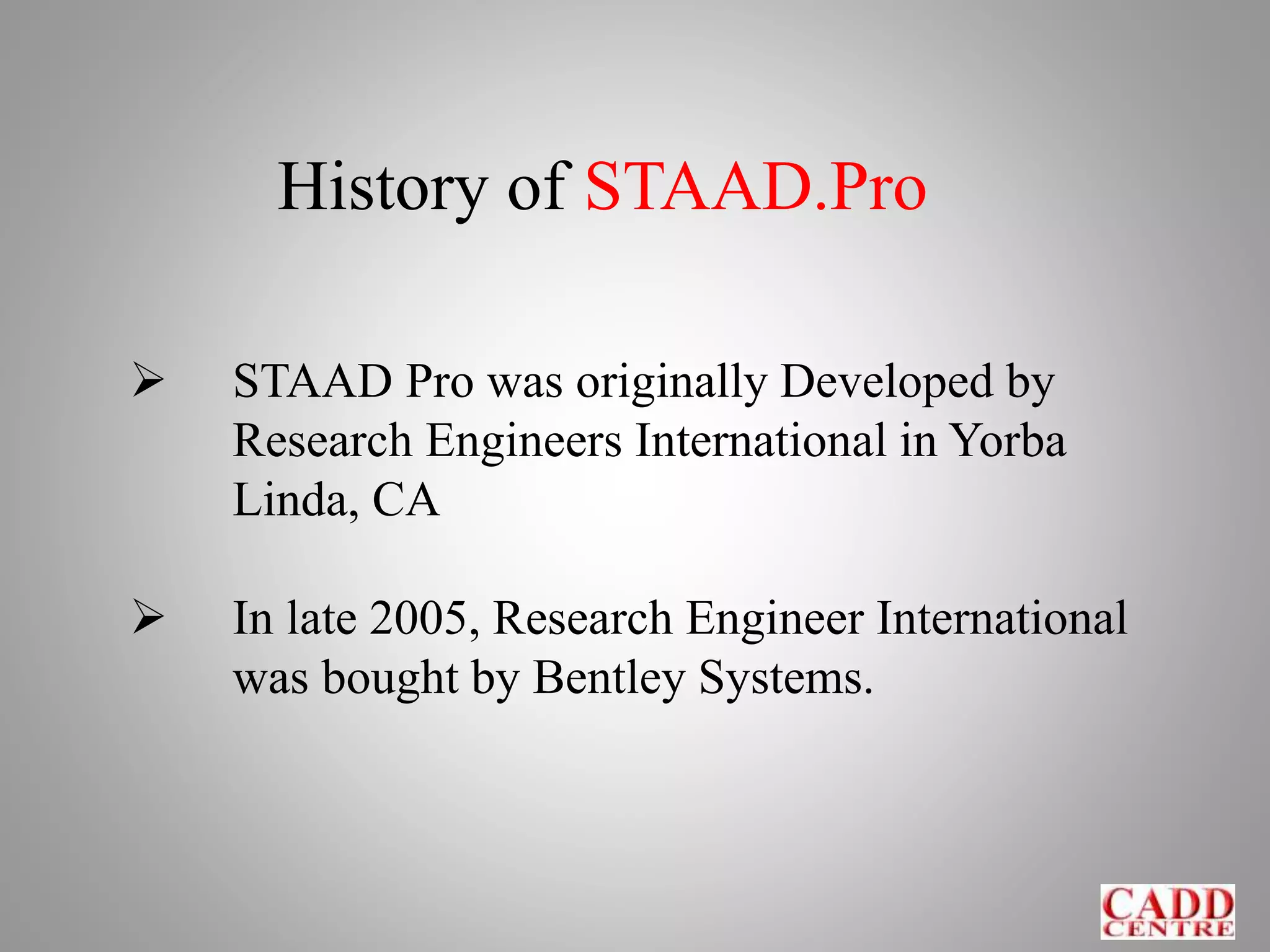 Staad Pro Intro | PPTX
