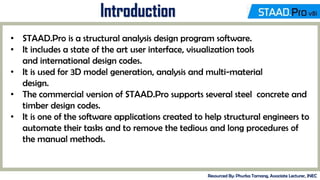 Introduction to StaadPro | PDF