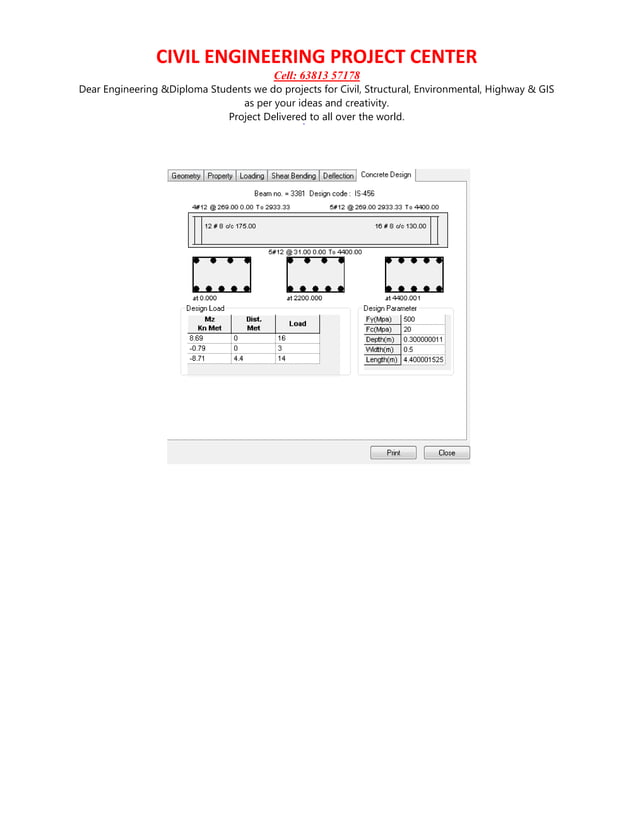 CIVIL ENGINEERING PROJECTS OUTPUTS STAAD OUTPUTS REPORT ACTIVITY | PDF