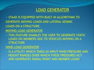 STAAD ppt.ppt | Graphics Software | Computer Software and Applications