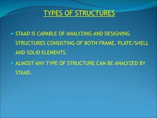 STAAD ppt.ppt | Graphics Software | Computer Software and Applications