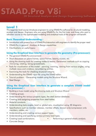 Staad pro brochure | PDF