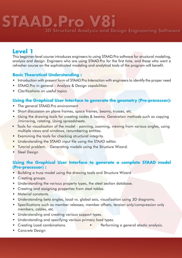 Staad pro brochure | PDF