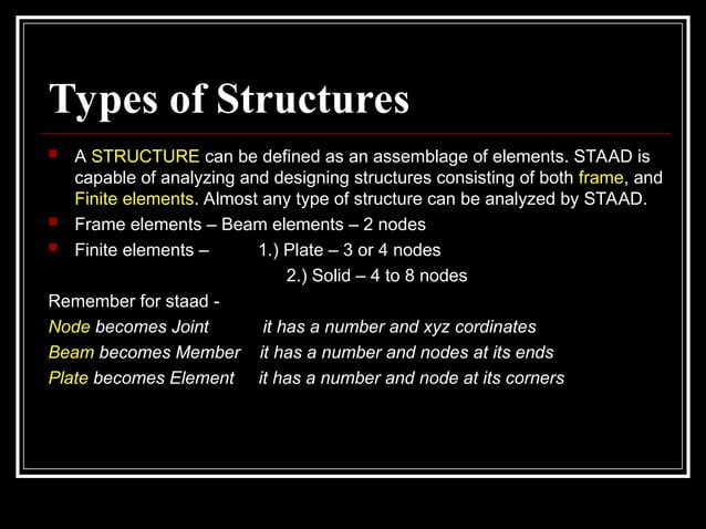 Staad Pro basics on matrix method of analysis.ppt