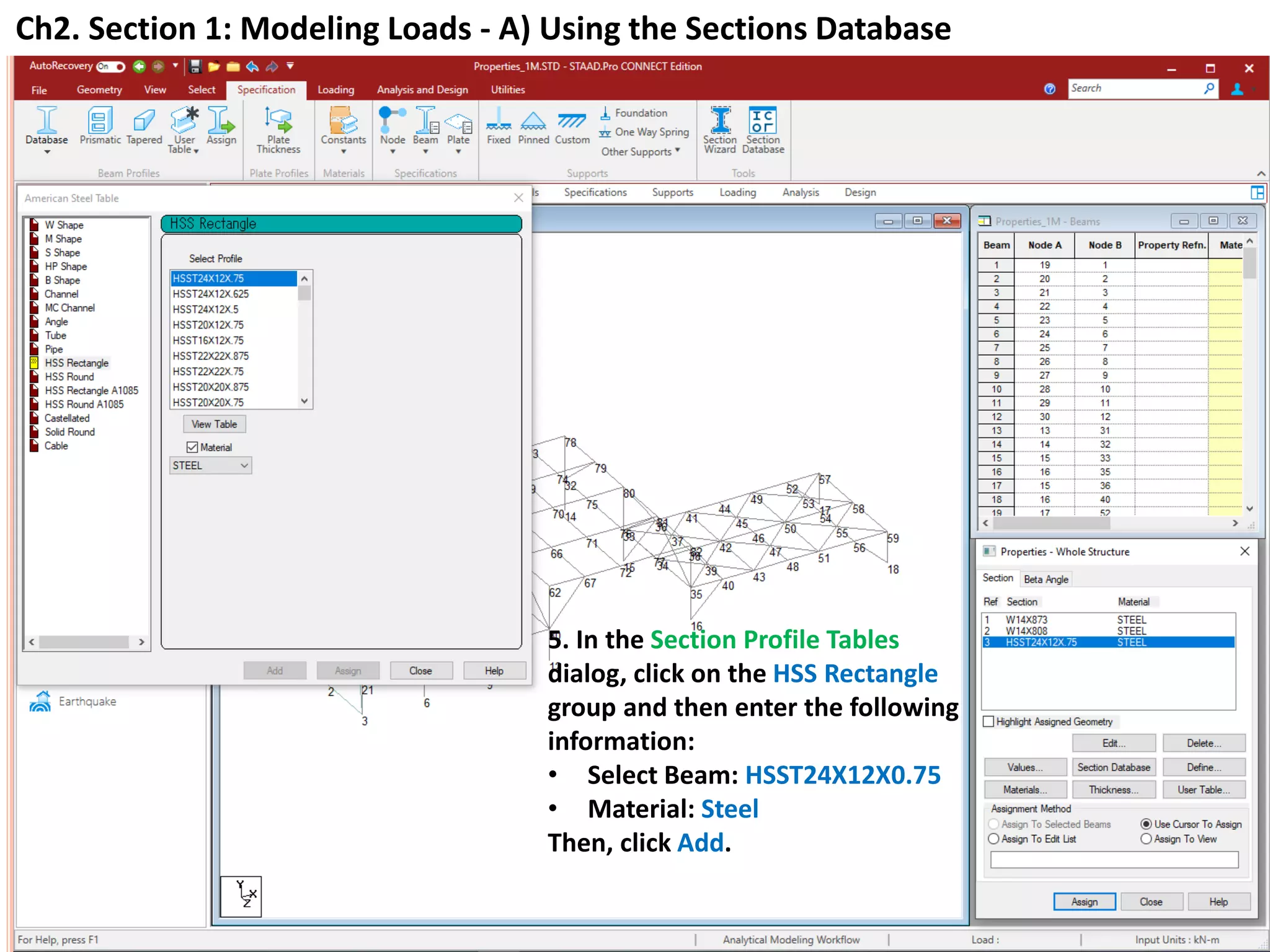 STAADProCONNECT Beam model | PPTX