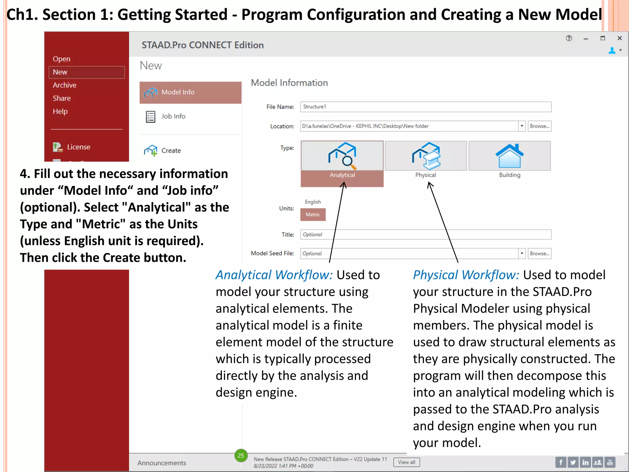 STAADProCONNECT Beam model | PPTX