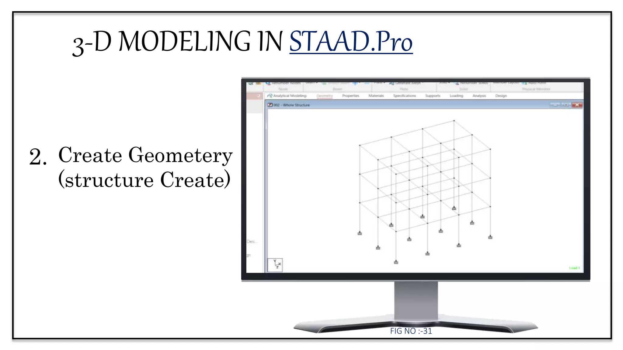 STAAD PRO CONNECT EDITION (SUMMER INTERNSHIP TRAINING) | PPTX | 3-D ...