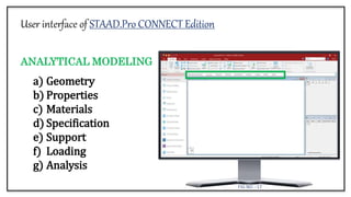 STAAD PRO CONNECT EDITION (SUMMER INTERNSHIP TRAINING) | PPTX
