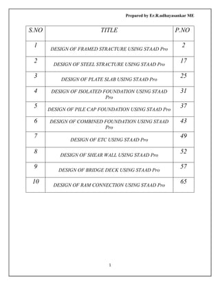 Staad pro notes | PDF