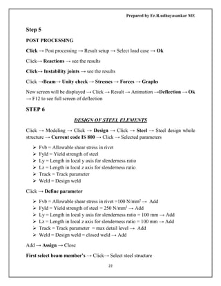 Staad pro notes | PDF
