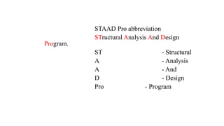 STAAD Pro Presentation 01.pptx