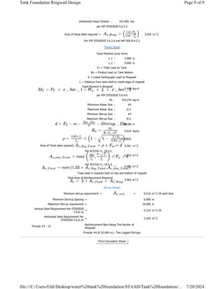 tank design option using software for water tank | PDF | Civil ...