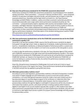 Staar eoc-ques ans-updated042512 copy | PDF | Standardized Testing ...
