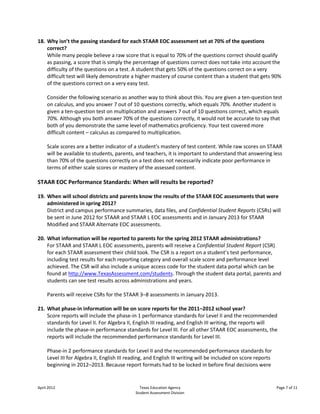 Staar eoc-ques ans-updated042512 copy | PDF | Standardized Testing ...