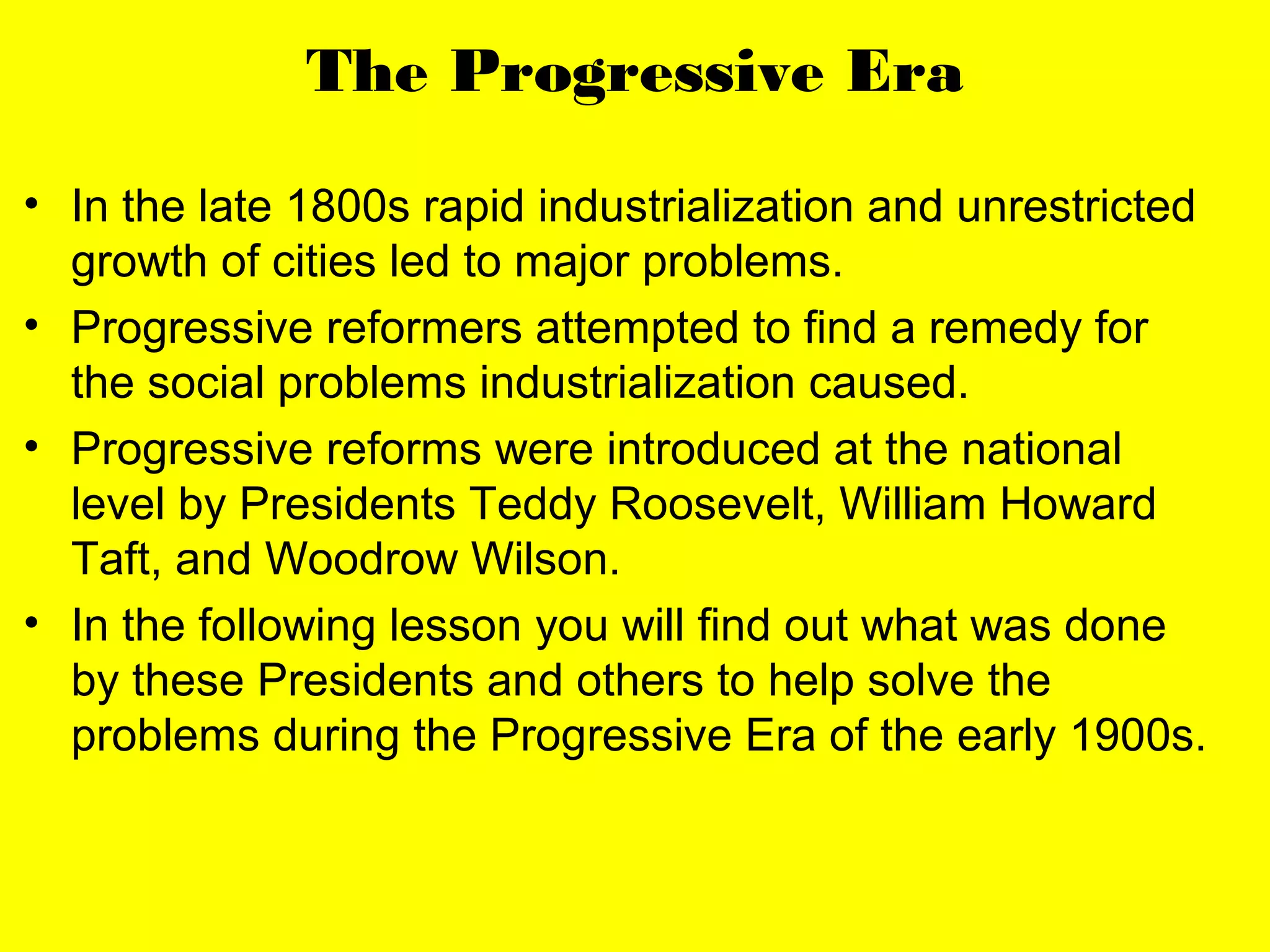Staar 04 the progressive era1 | PPT