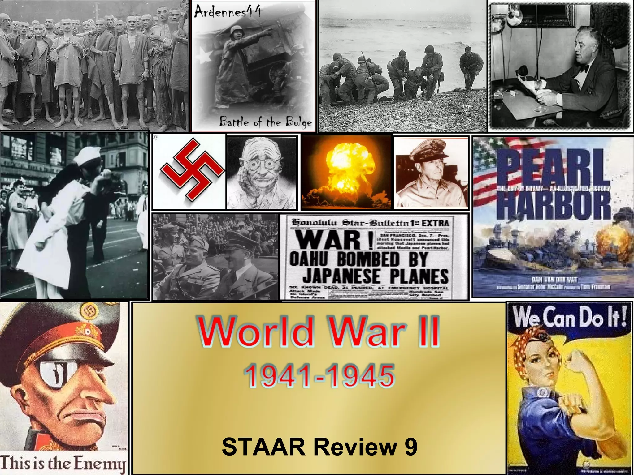 Staar 09 america in world war ii1 | PPT | Death, Injury, or Military ...