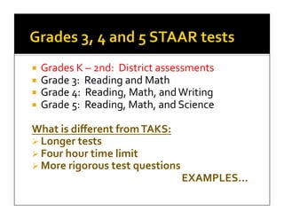 STAAR Grade 3-8 Presentation | PDF | Standardized Testing | Educational ...