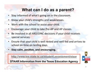STAAR High School Presentation | PDF | Standardized Testing ...