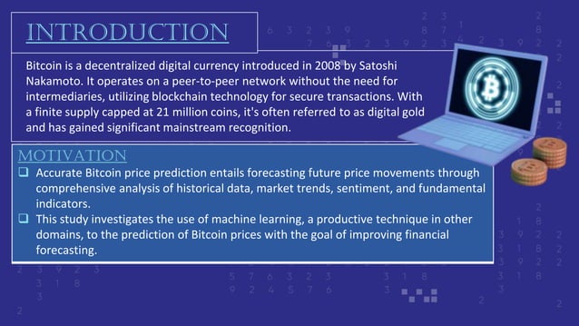 Bitcoin price prediction using various machine learning techniques | PPTX