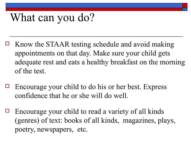 STAAR Parent Information | PPT